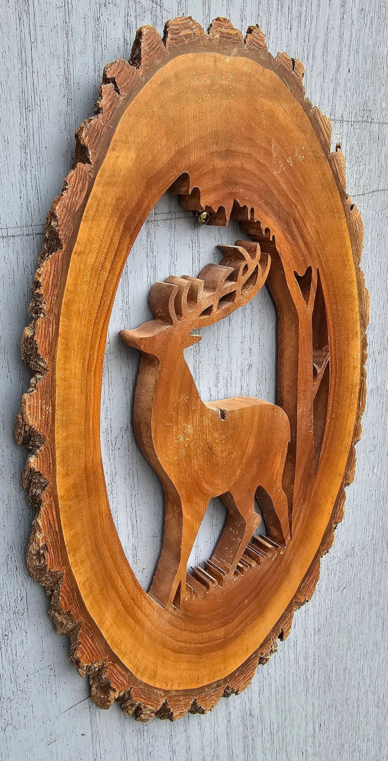 Vintage Live Edge Elk Cutout Design Wall Hanging Cabin Decor - Etsy