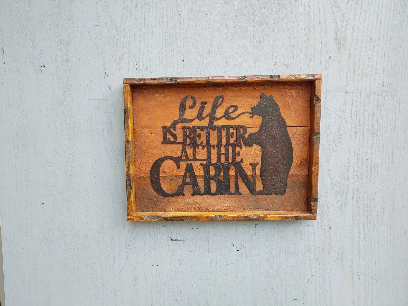 Rustic Wood Cabin Sign life is Better at the - Etsy