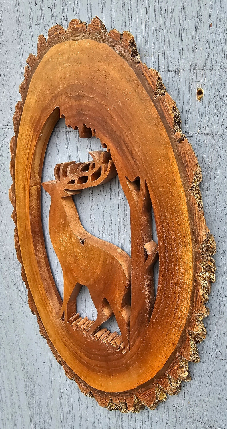 Vintage Live Edge Elk Cutout Design Wall Hanging Cabin Decor - Etsy