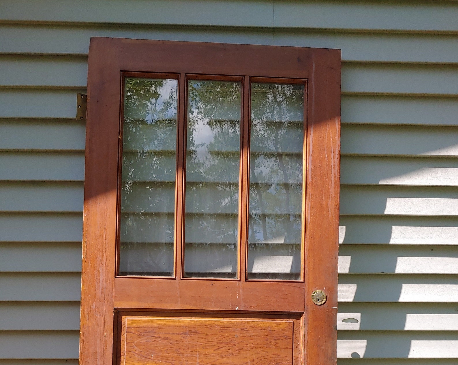 Three Vertical Pane Half Lite Entry Door 3 Recesssed - Etsy