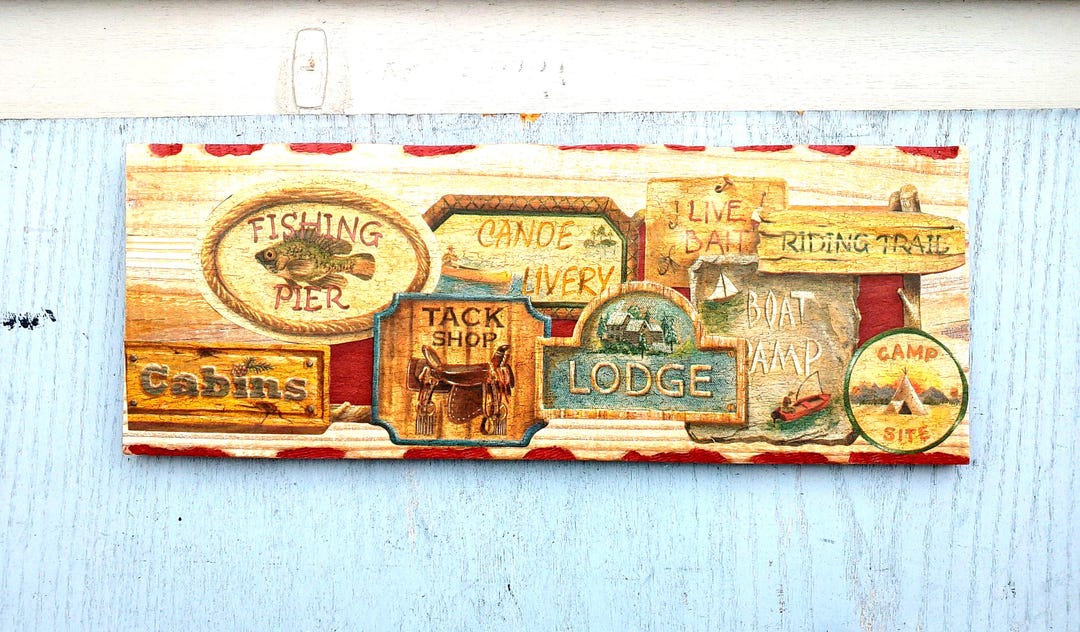 Rustic Lodge Cabin Wood Wall Art: "sign of Signs" Reclaimed Decor ~ 468 ...