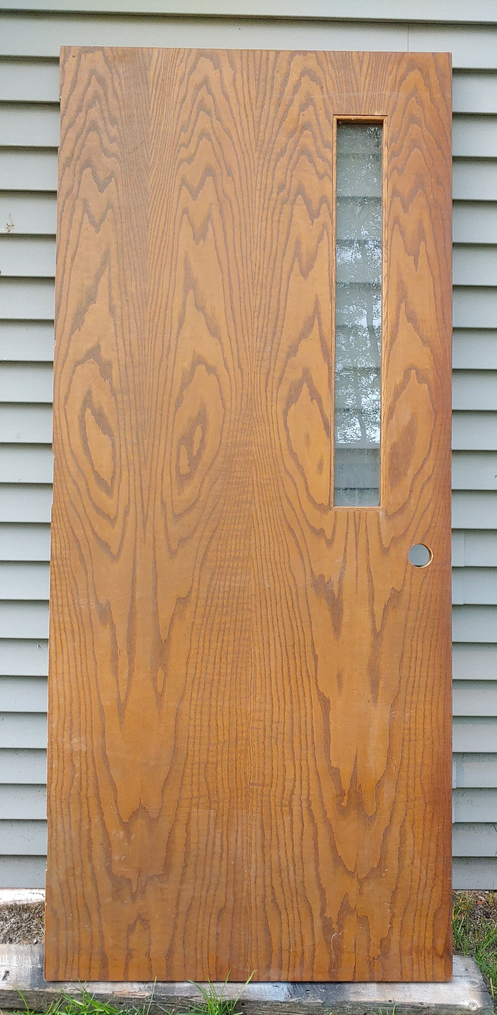 Vintage Heavy Entrance Door 1/4 Lite Window Solid Door - Etsy