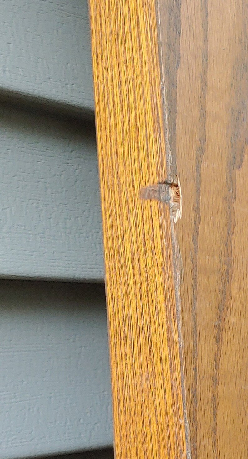 Vintage Heavy Entrance Door 1/4 Lite Window Solid Door - Etsy