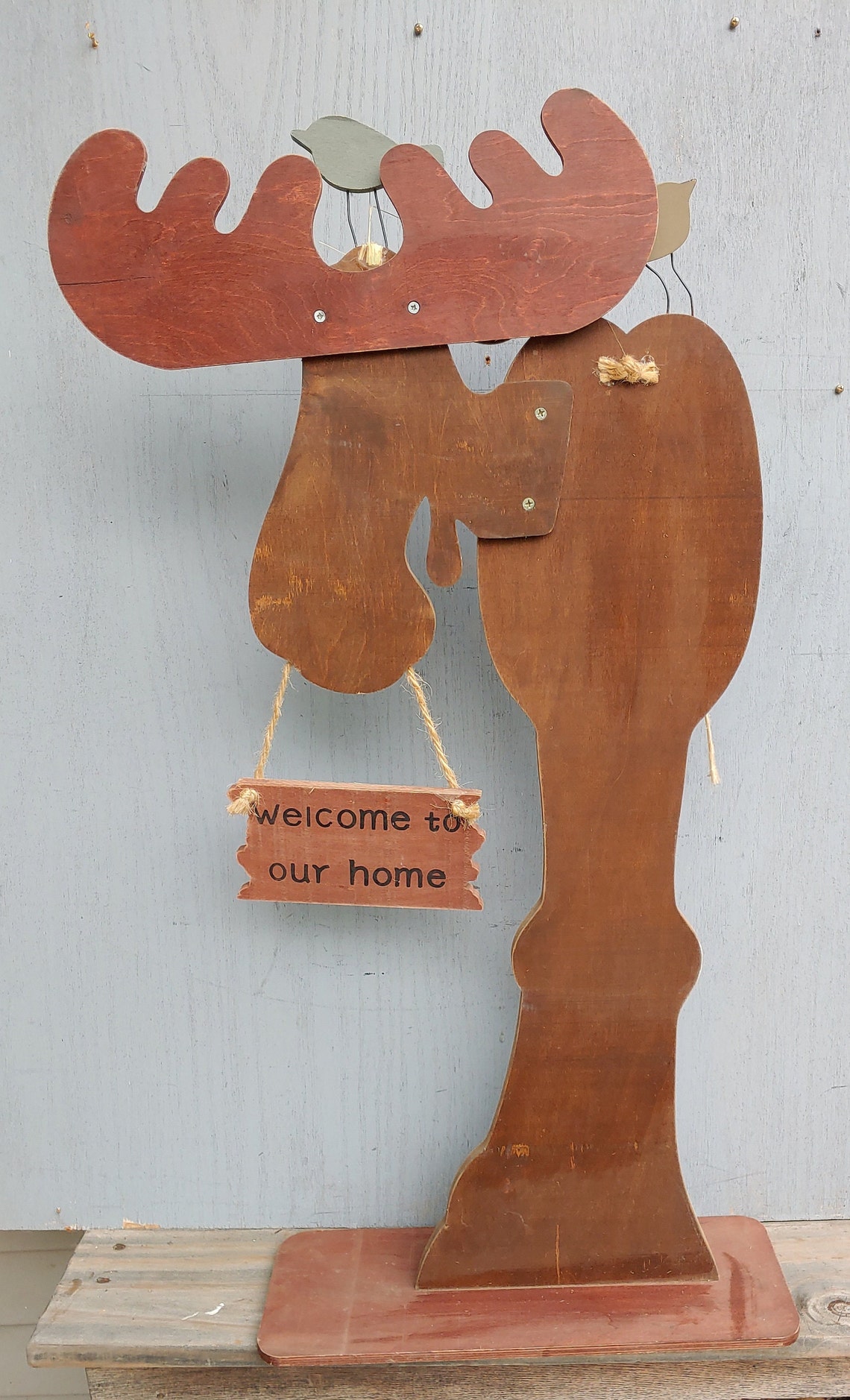 Free Standing Vintage Moose welcome to Our Home - Etsy