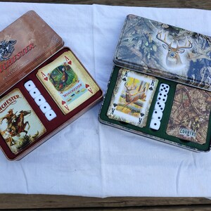 Vintage Collectible Card Tins Dice Whitetail Deer Winchester Arms Card ...