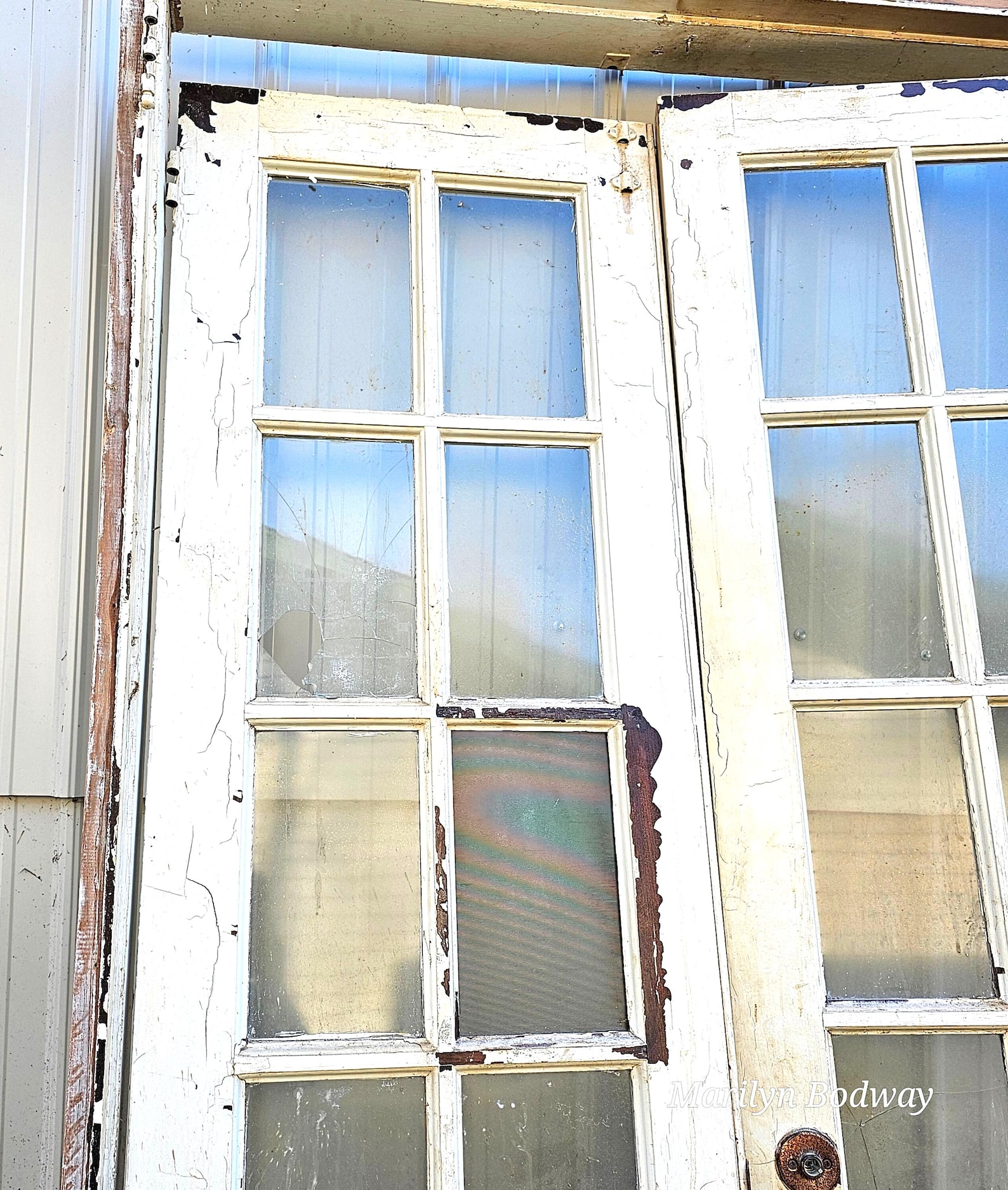 Vintage 10-pane French Doors With Frame: Architectural Salvage ...