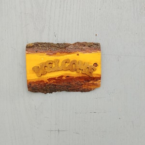 Rustic Live Edge Welcome Sign Primitive Wood Wall Art Country - Etsy