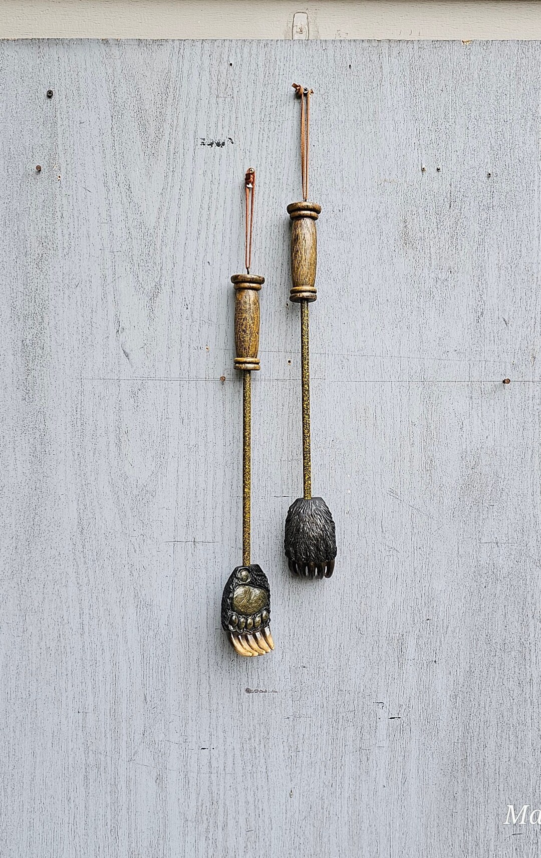 Bear Claw Back Scratcher Itching Heavy Duty Leather Strap 1332 - Etsy