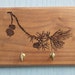 Tree Branch Pine Cones Key Holder Storage 6 Hooks Wood-burned Cabin ...