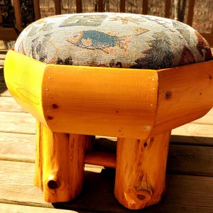 Handmade Woodland Log Foot Stool: Rustic Cabin Decor ~ 627 - Etsy