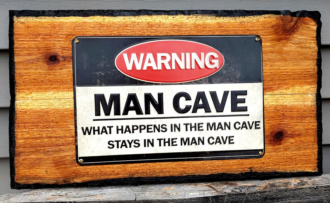 Warning Man Cave Sign: Funny Garage Decor for Dad ~ 116 - Etsy