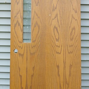 Vintage Heavy Entrance Door 1/4 Lite Window Solid Door - Etsy