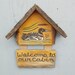 Canoe and Paddle Wall Hanging "welcome to the Lake" Cabin Cottage Lodge ...