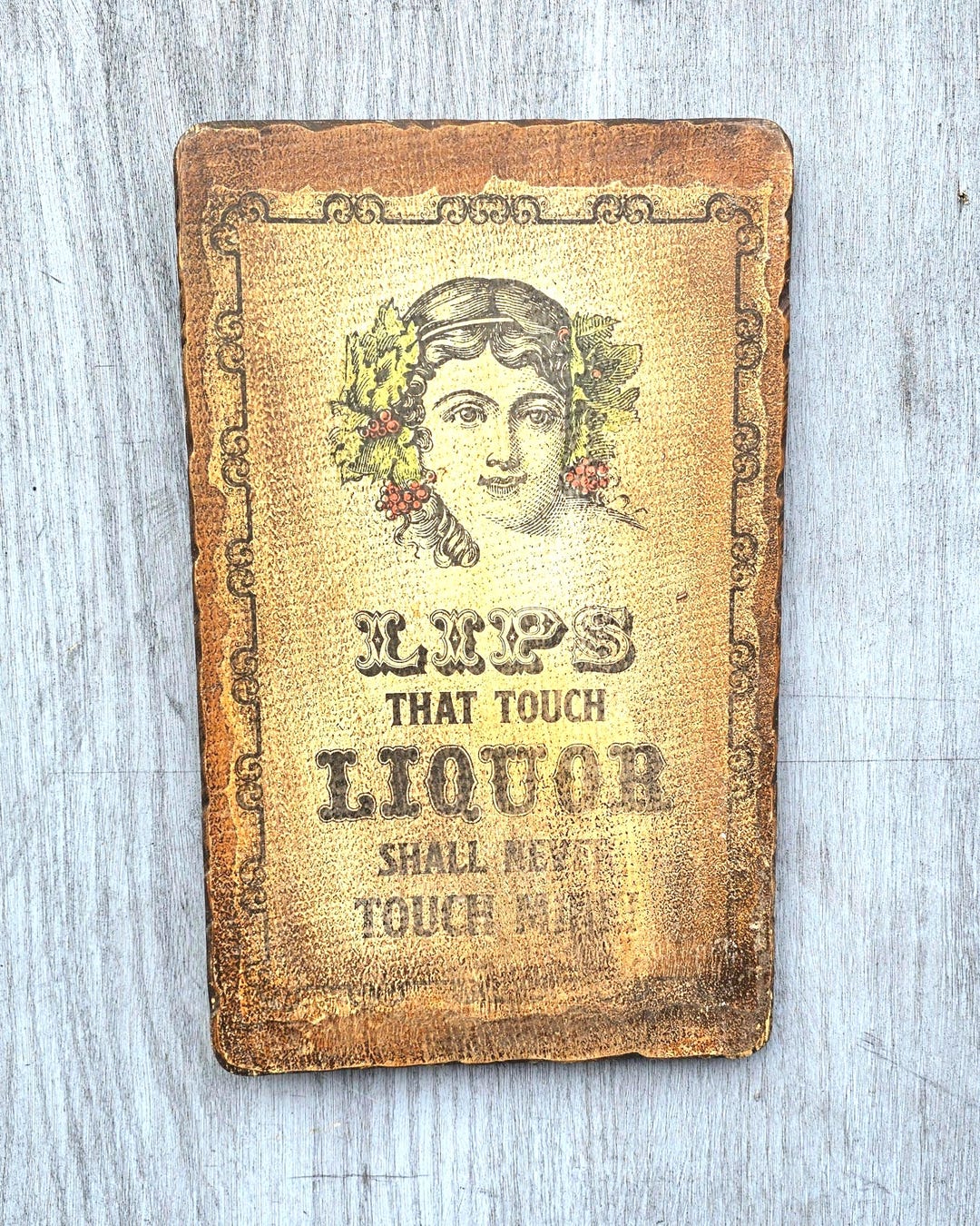 Humorous Victorian Sign Old Poster Liquor Wood Board Funny Vintage ...