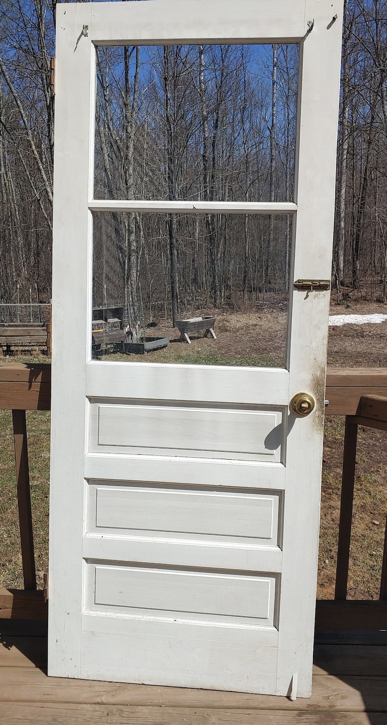 Two Pane Three Recessed Panel Entry Door Horizontal - Etsy