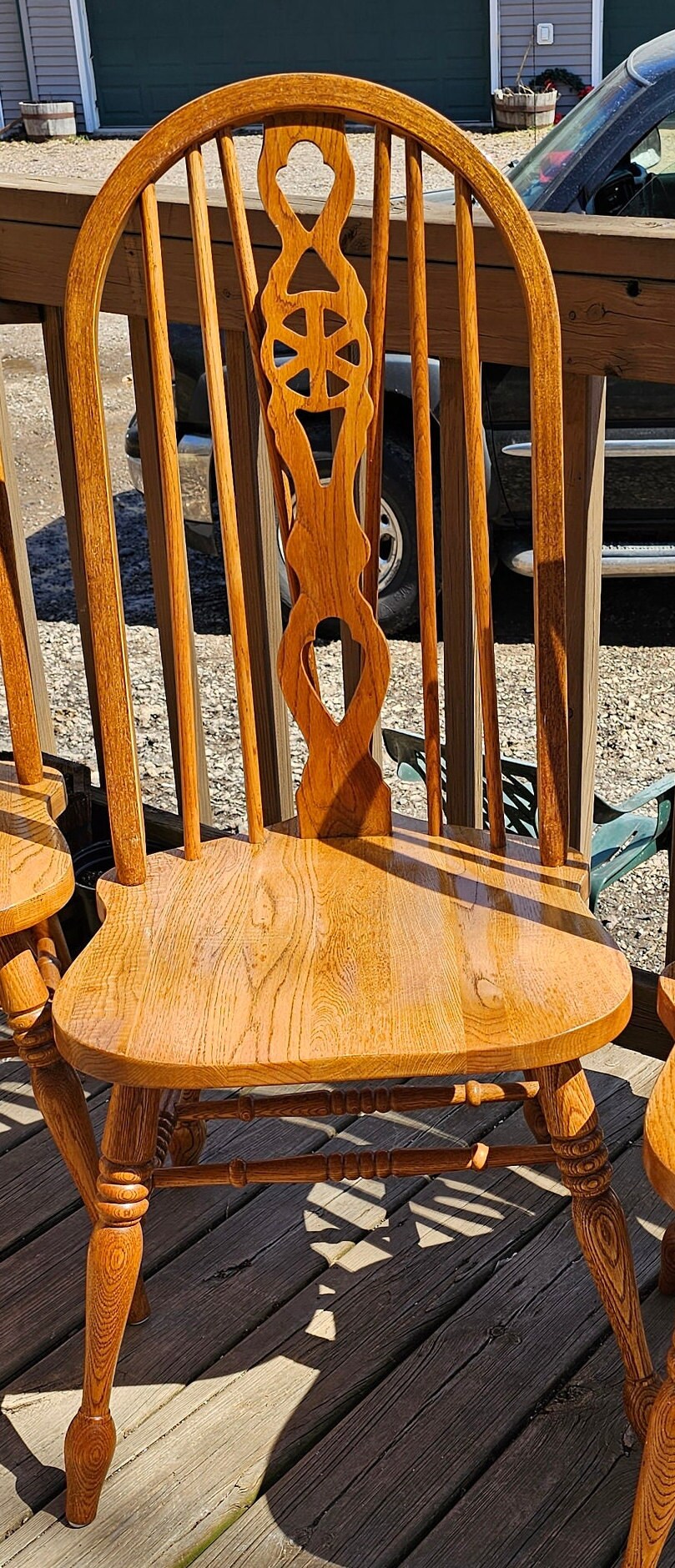 Vintage Windsor Back Chairs Fiddle Wheel Dining Chairs - Etsy