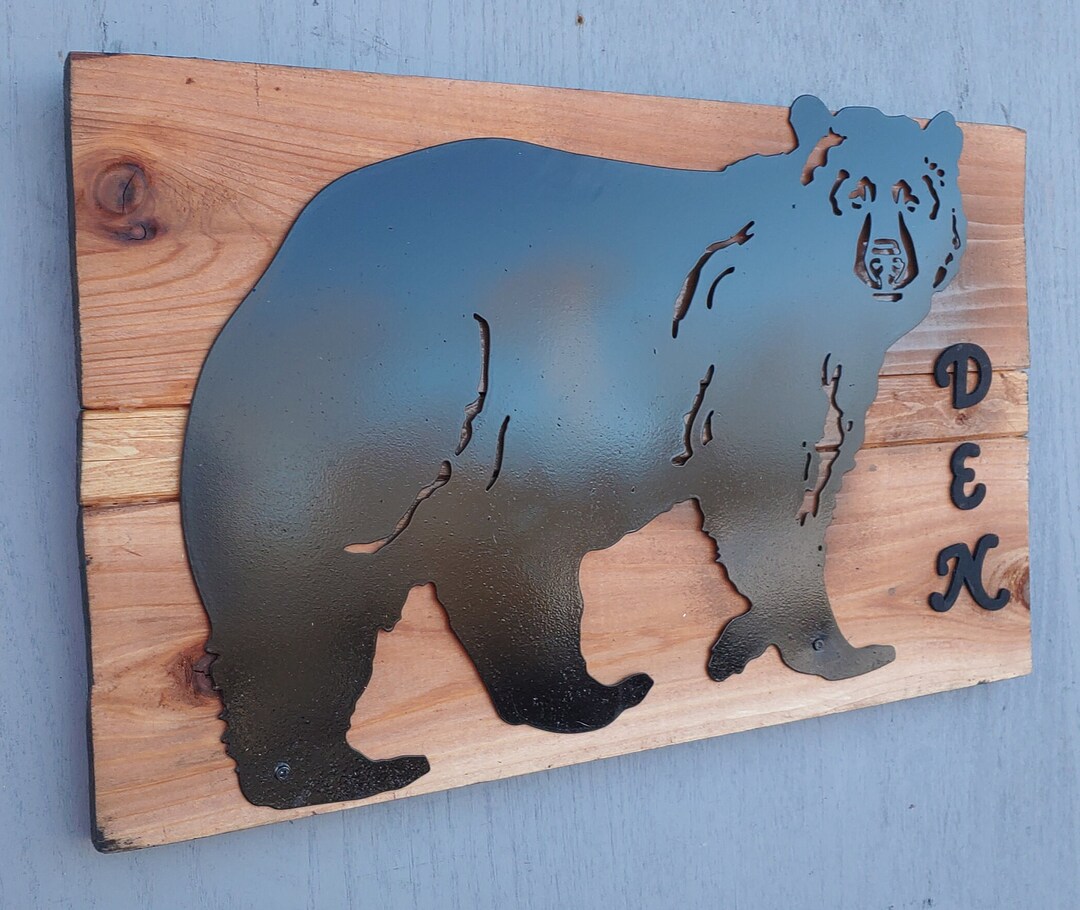 Bear Den Sign: Rustic Wildlife Wall Art, Cabin Decor ~ 432 - Etsy
