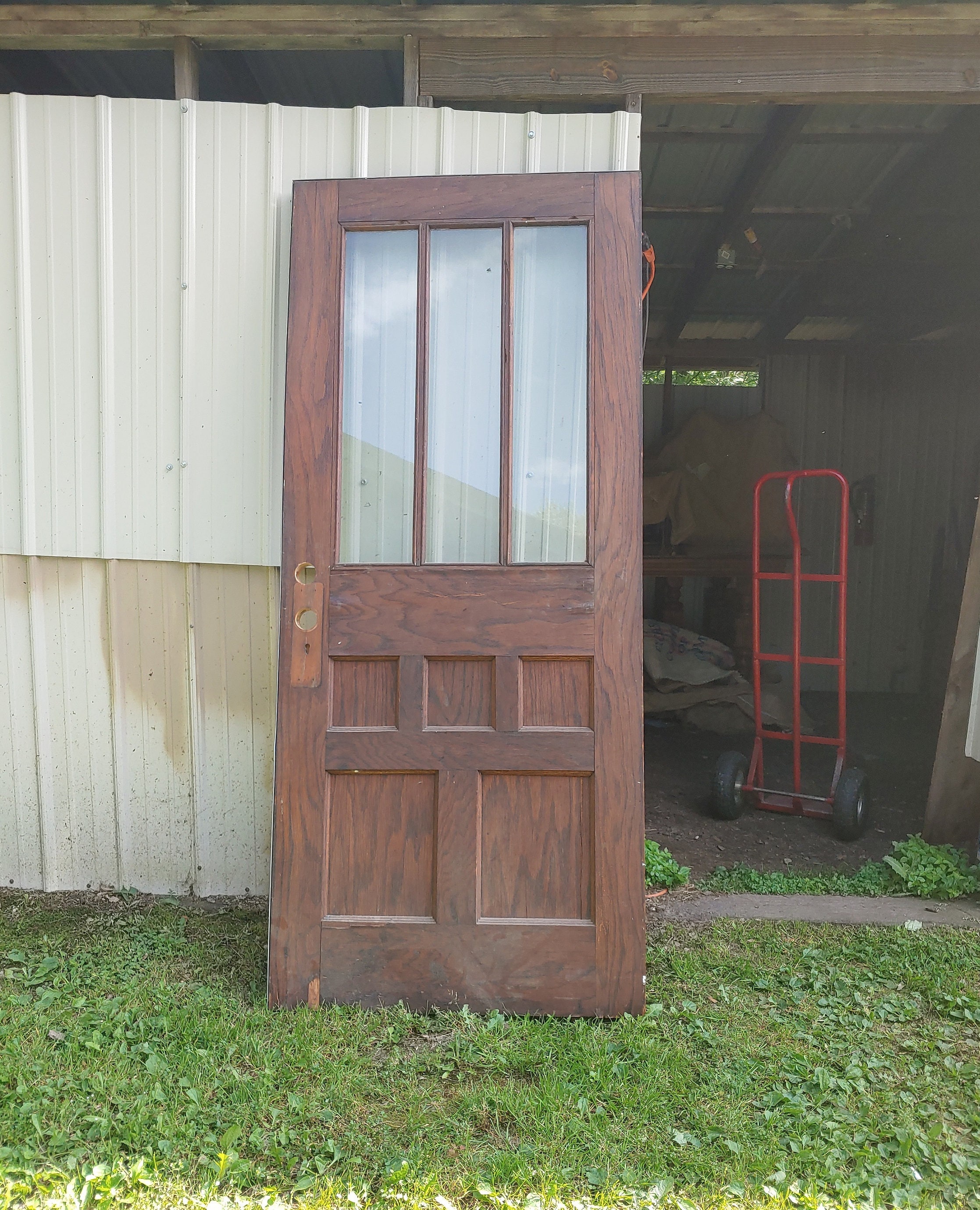 Vintage 3 Pane 5 Recessed Panel Exterior Door Entry Door - Etsy