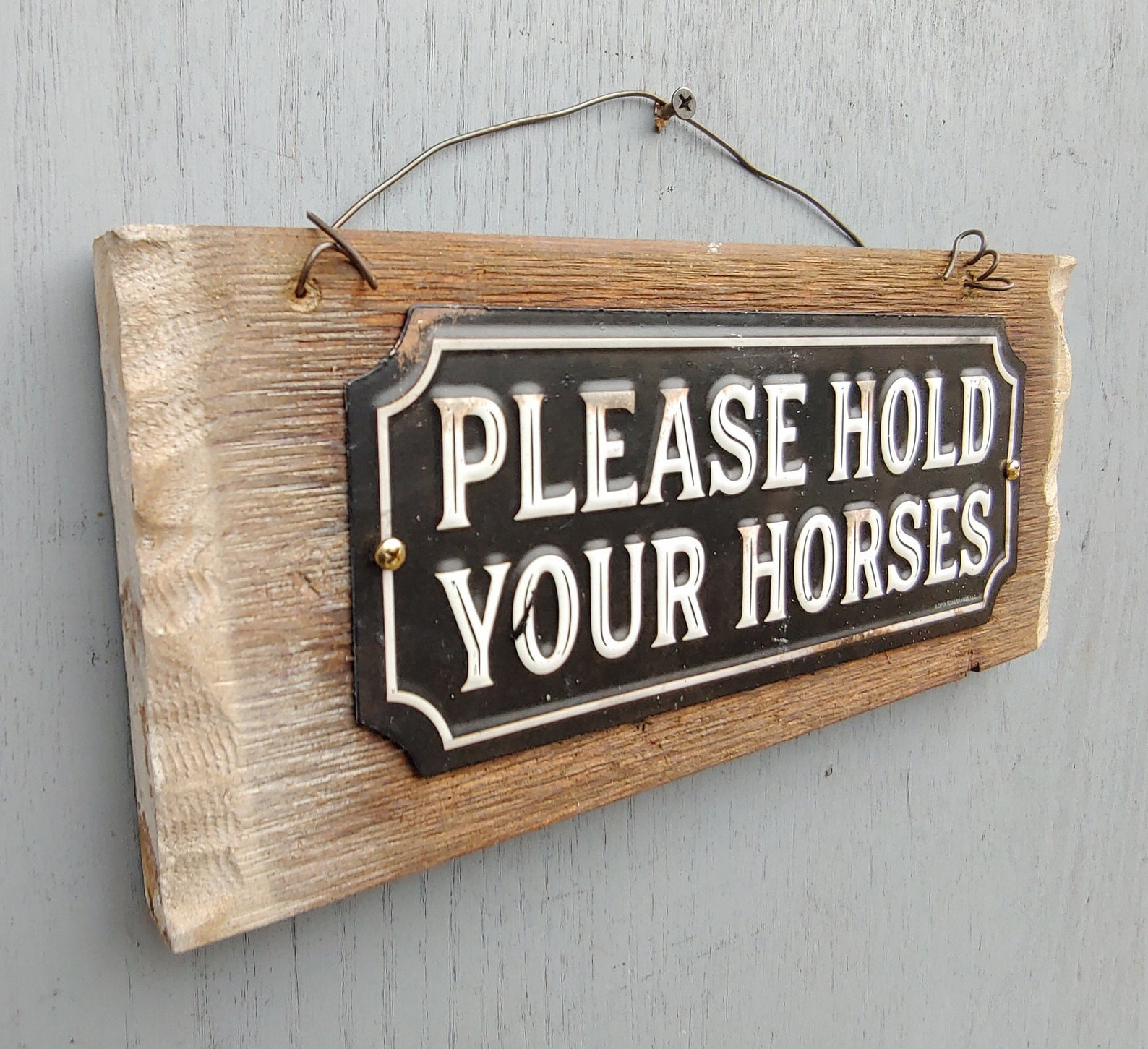 Rustic Ranch Wall Art hold Your Horses Sign - Etsy