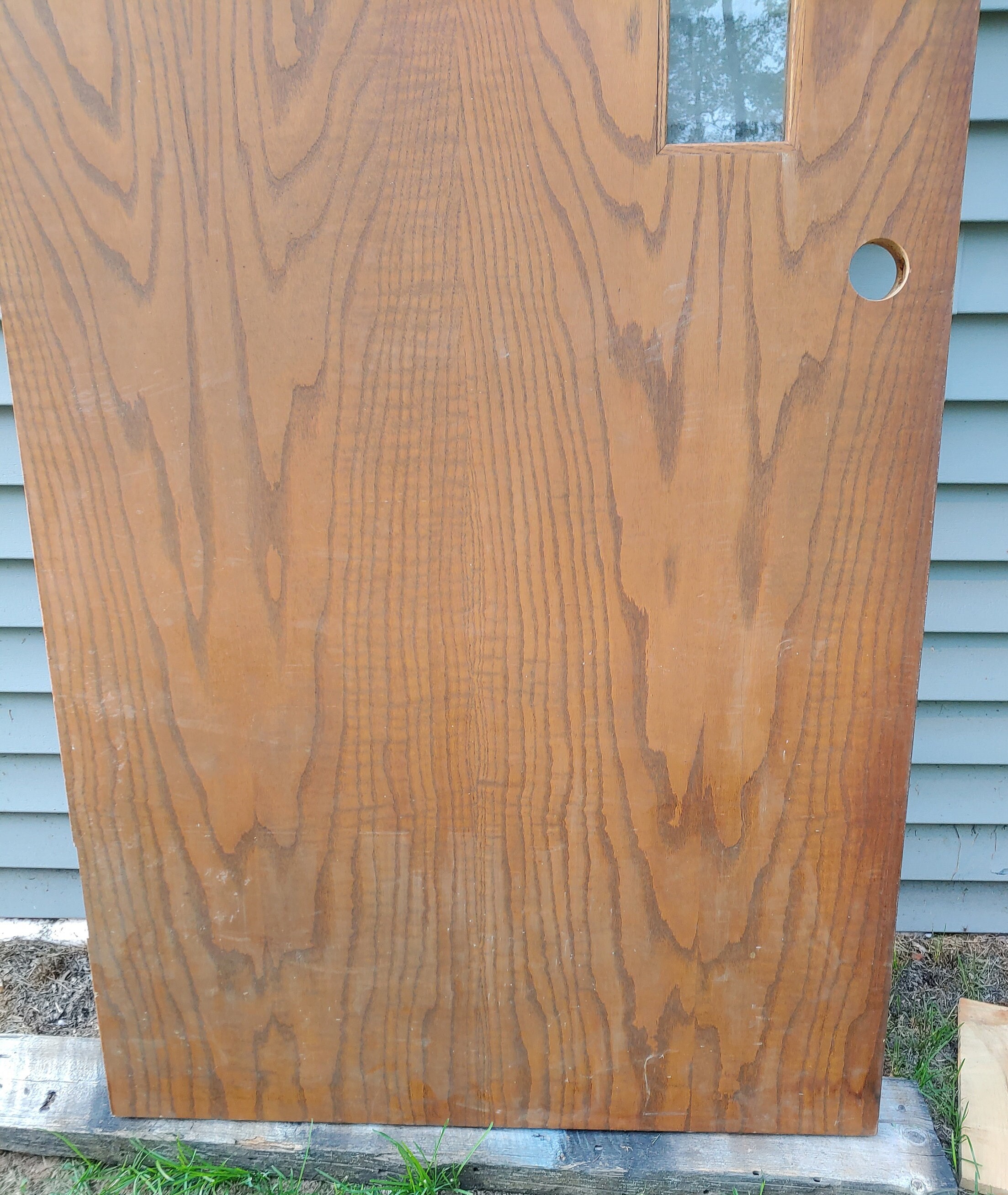 Vintage Heavy Entrance Door 1/4 Lite Window Solid Door - Etsy