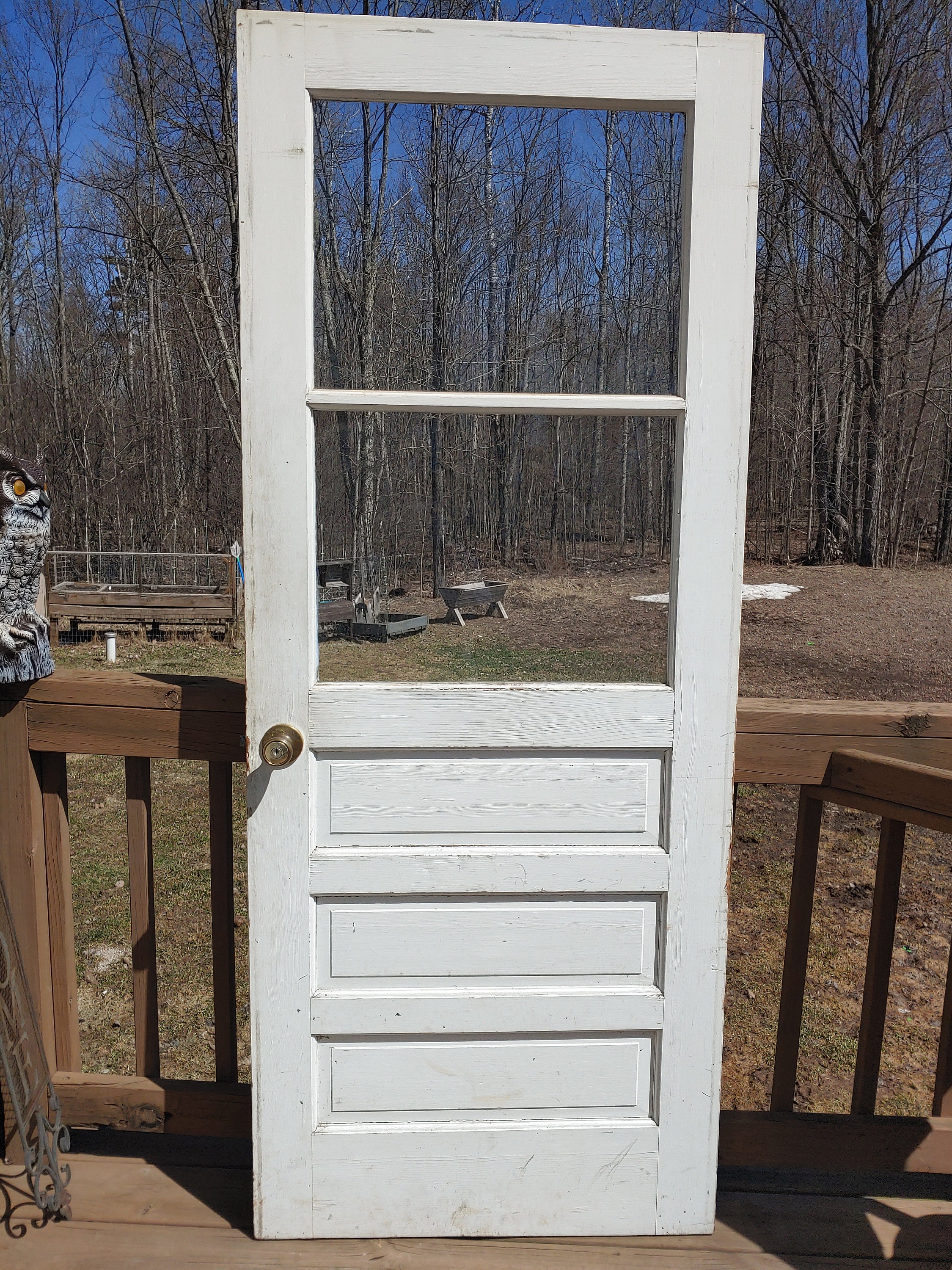 Two Pane Three Recessed Panel Entry Door Horizontal - Etsy