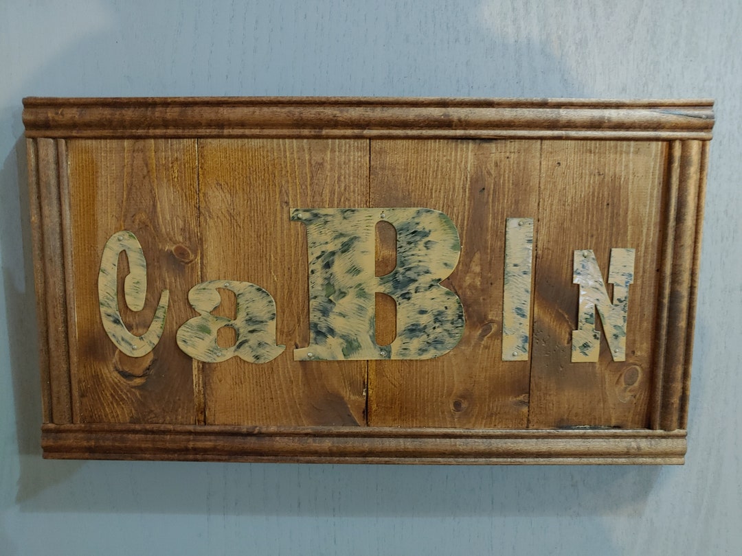 Rustic Mismatched Letters cabin Wall Sign Cabin Cottage Lodge Wall Art ...