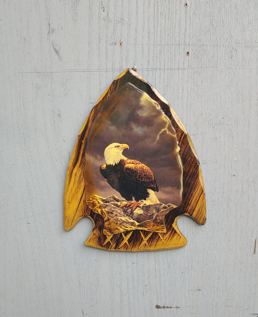 Rustic Arrowhead Bald Eagle Wall Hanging: Primitive Cabin Decor ~ 792 ...