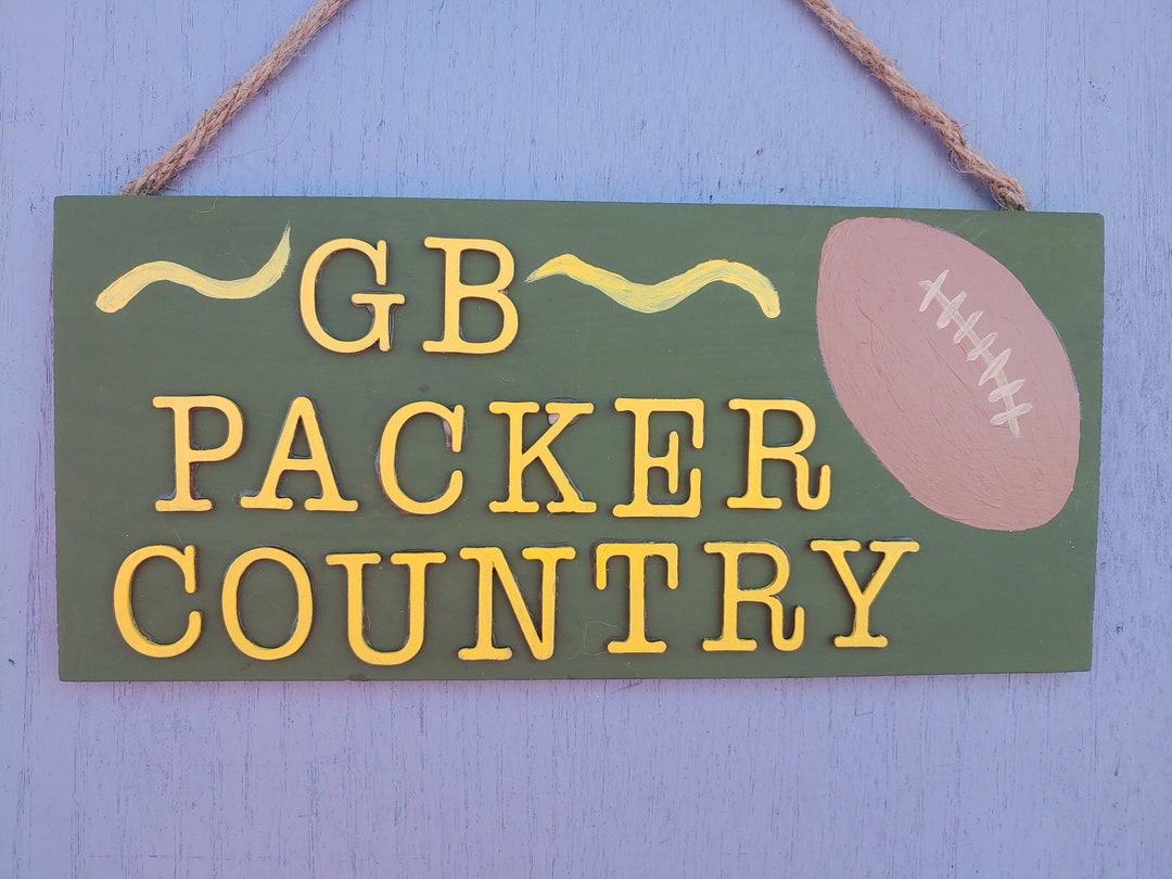 Green Bay Packers Wood Sign: Hand Painted NFL Football Fan Gift ~ 430 ...