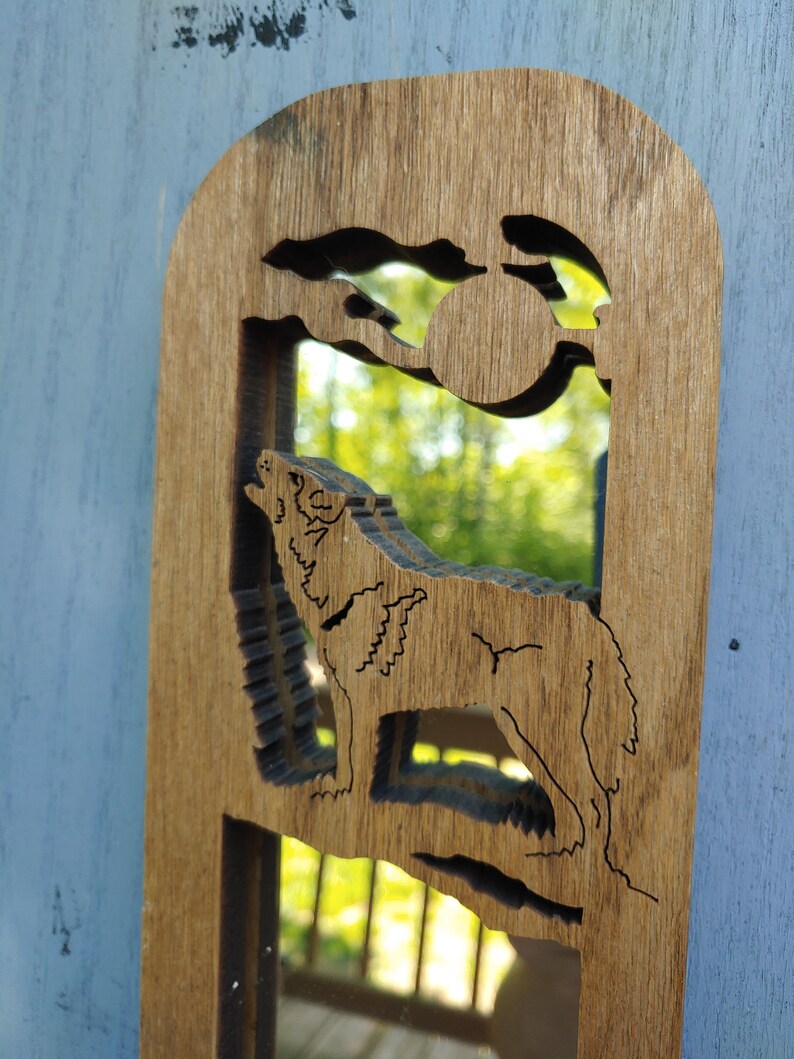 Vintage Laser Cut Wolf Mirror: Rustic Cabin Decor ~ 729 - Etsy