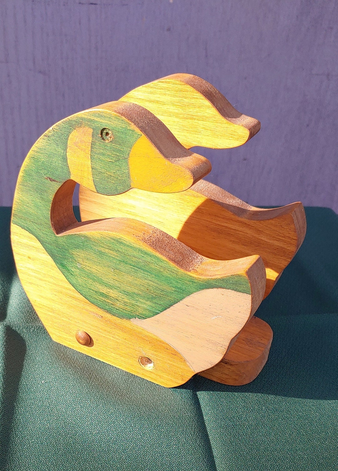 Vintage Goose USA Made Napkin Holder Wood Kitchen Accessory Dining ...
