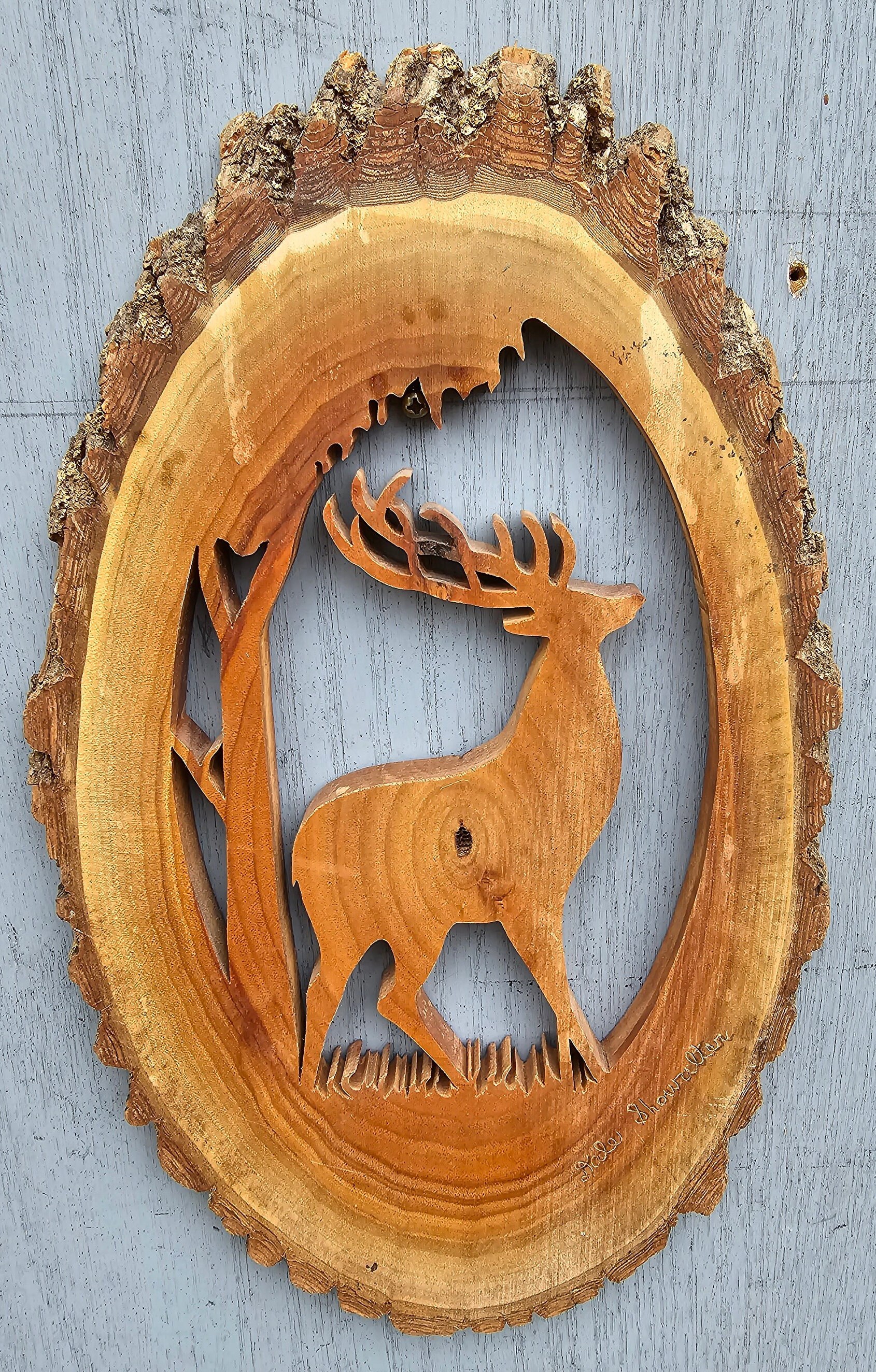 Vintage Live Edge Elk Cutout Design Wall Hanging Cabin Decor - Etsy