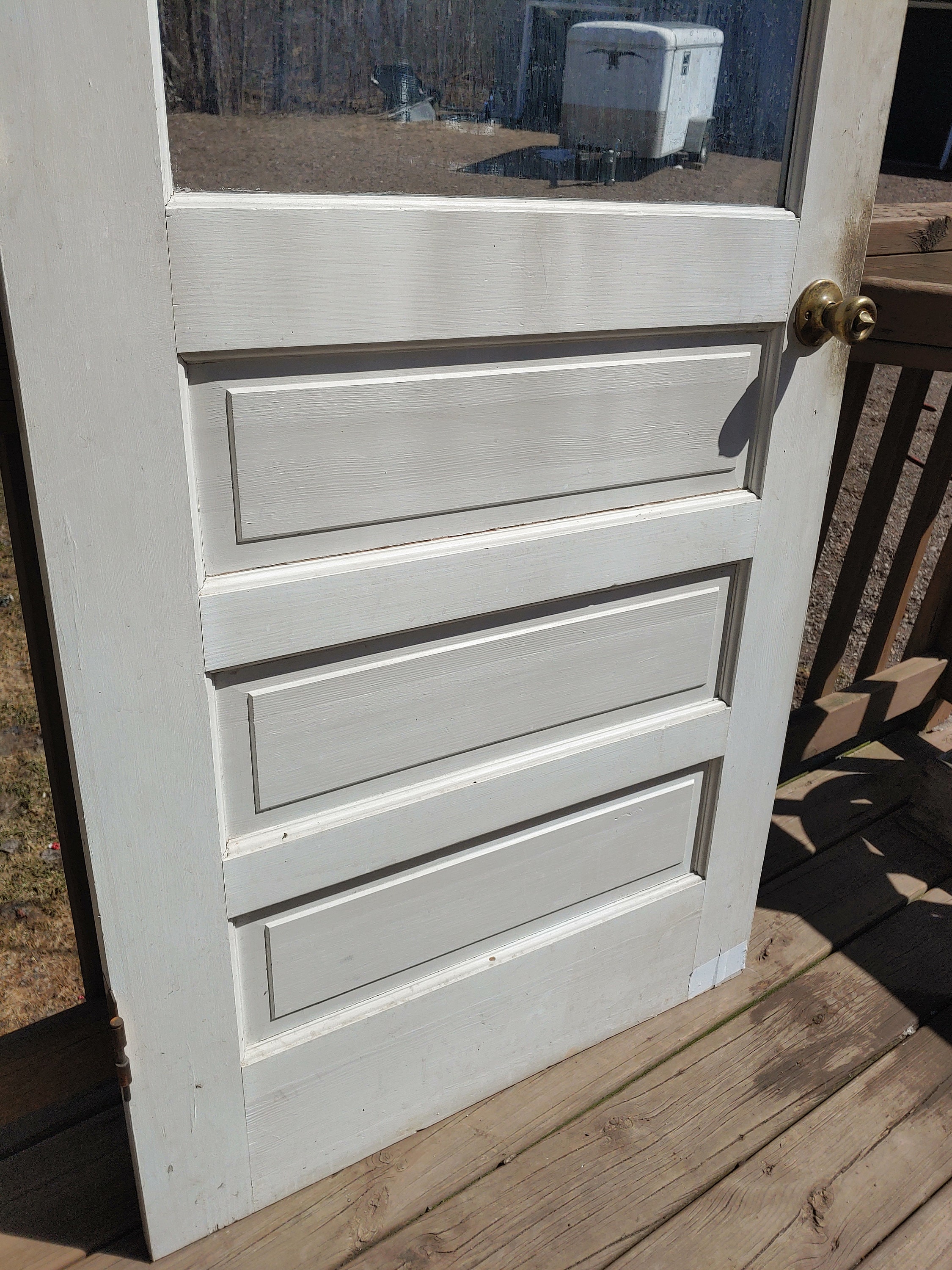 Two Pane Three Recessed Panel Entry Door Horizontal - Etsy