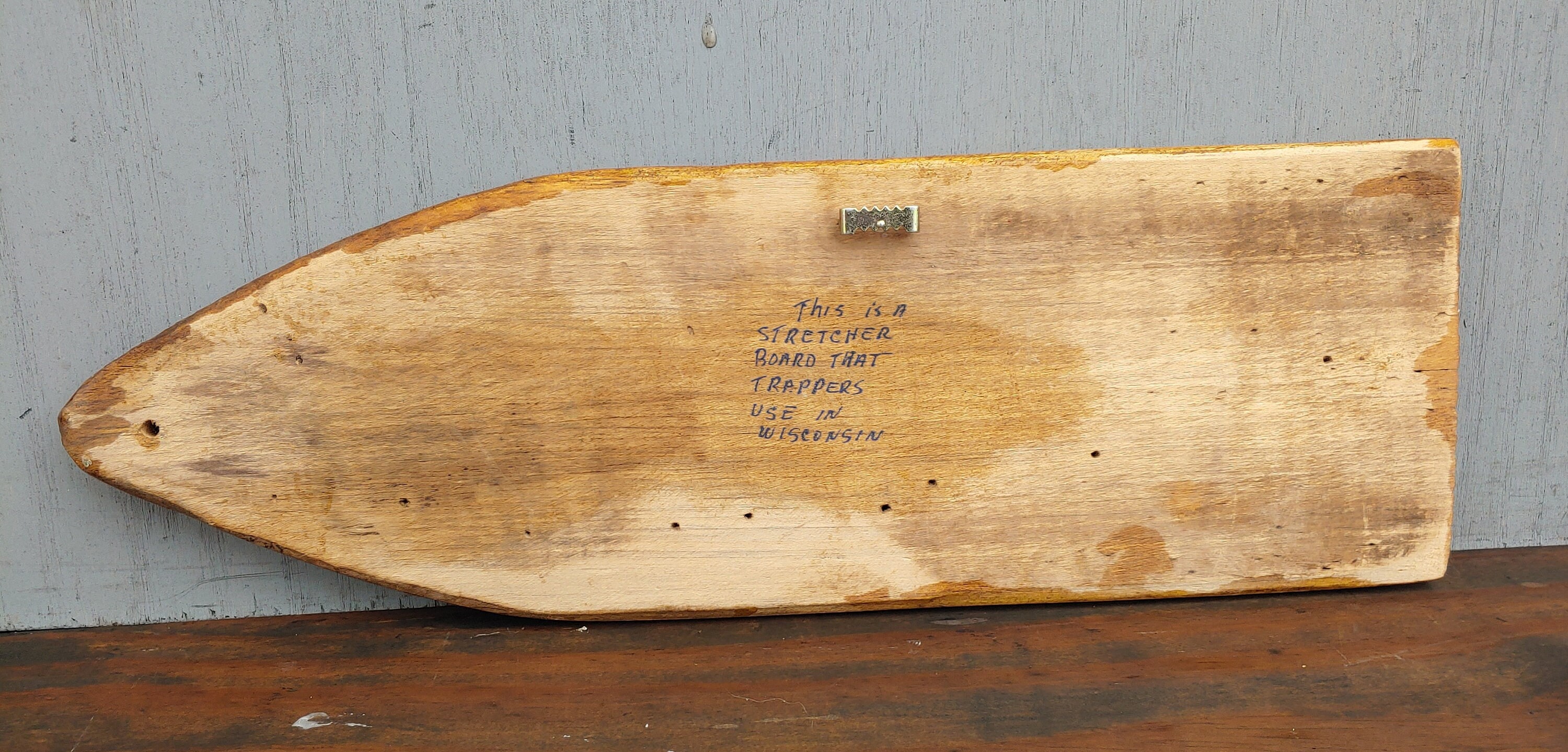 Rustic Decorative Fur Pelt Stretcher Wood Trapping Wolves Etching ...