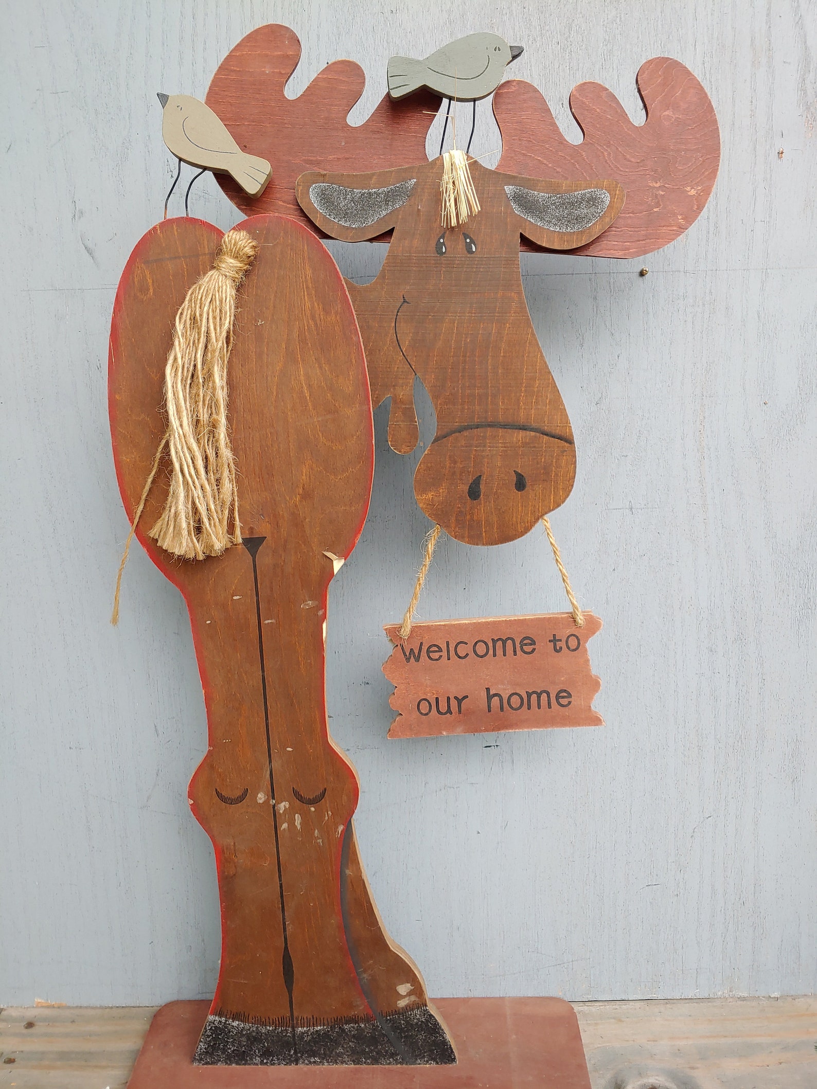 Free Standing Vintage Moose welcome to Our Home - Etsy