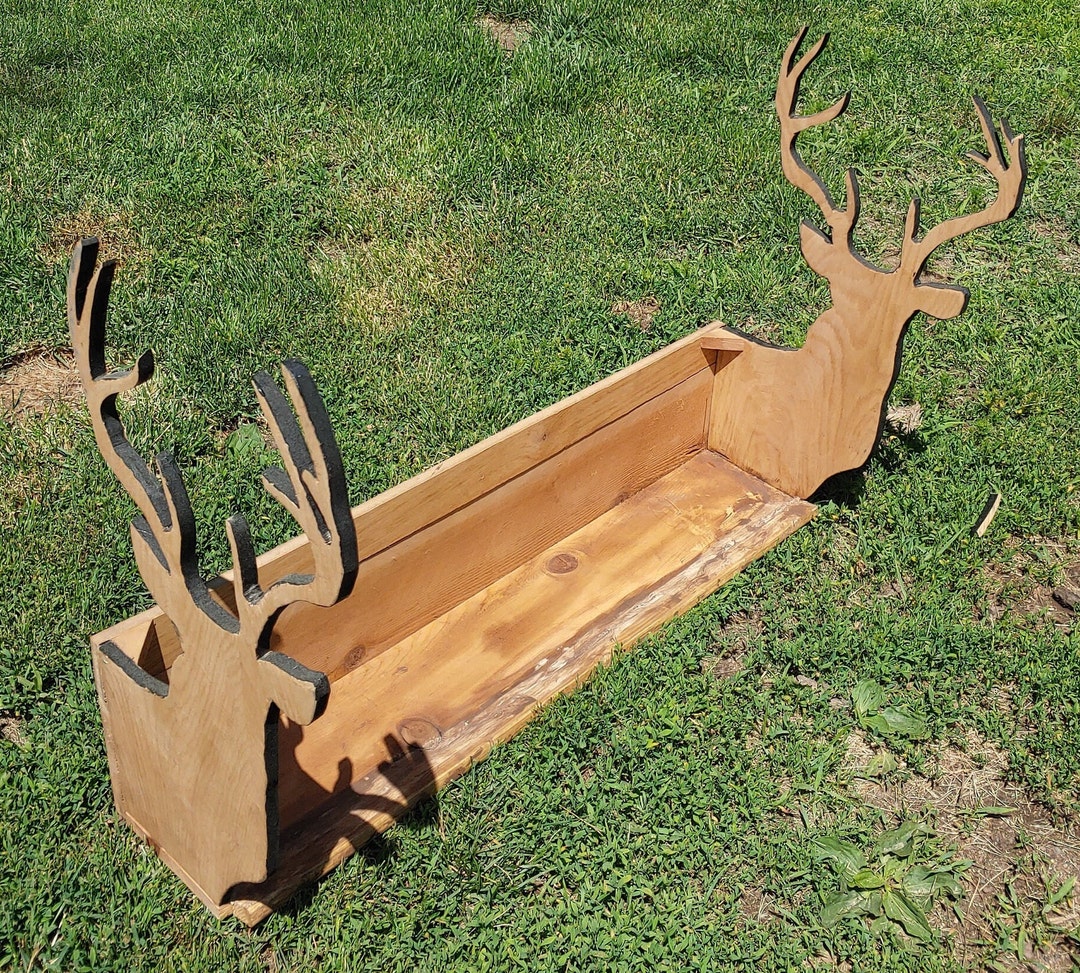 Rustic Deer Bust Book Shelf Buck Woodland Critter Wildlife Animal ...