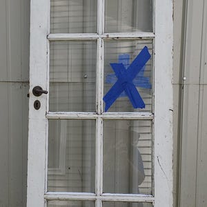 Vintage Ten Pane French Doors: Stained & Painted (24.25" X 80") ~ 1634 ...