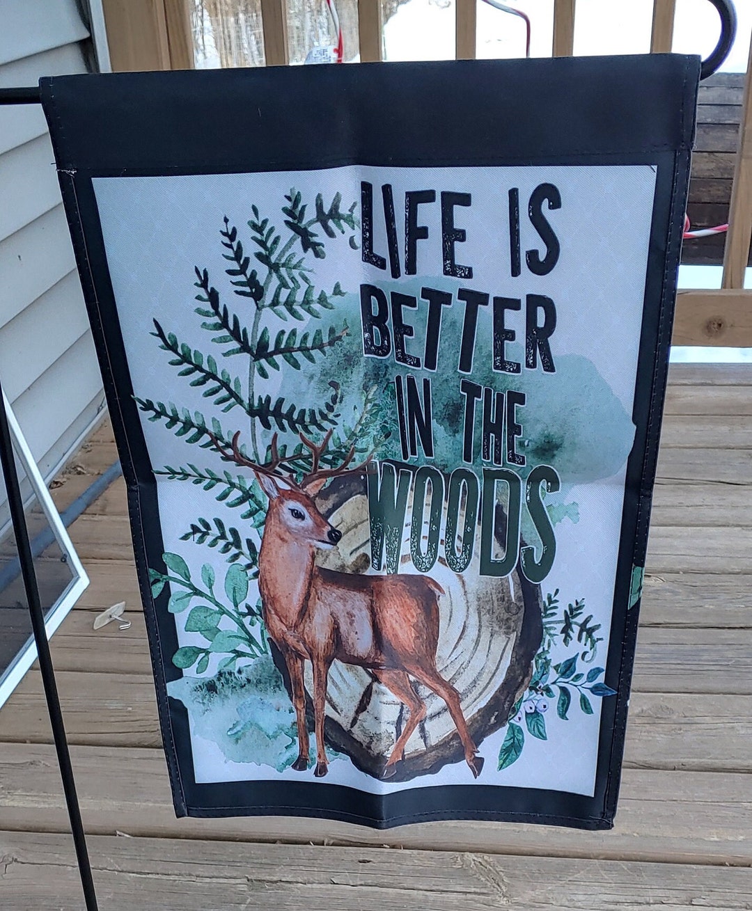 Outdoor Garden Roadside Flags Rustic Cabin Decor "life is Better in the ...