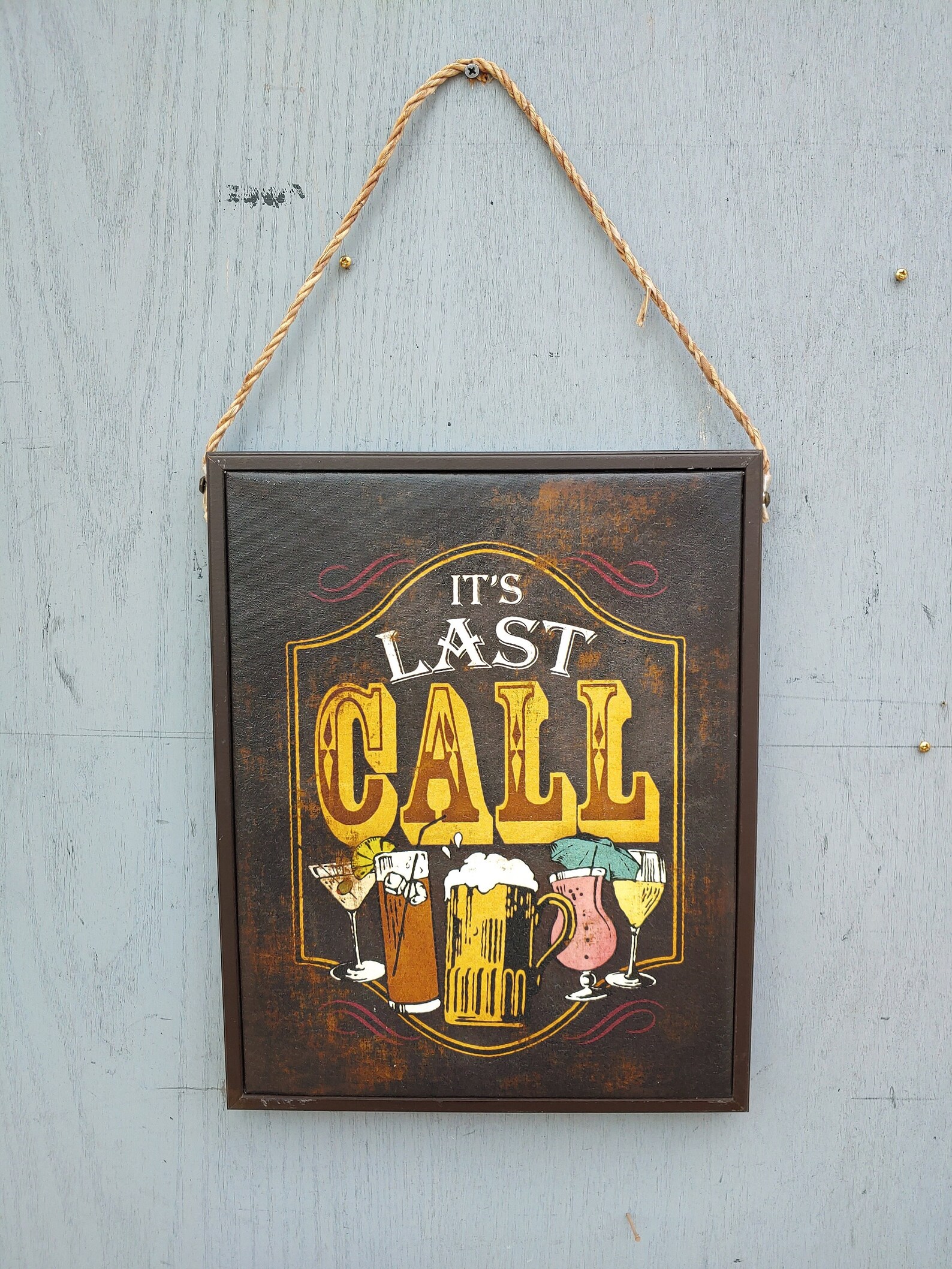 Reversible Bar Sign, Rustic Double Sided, Open & Close Times, Bar Den ...