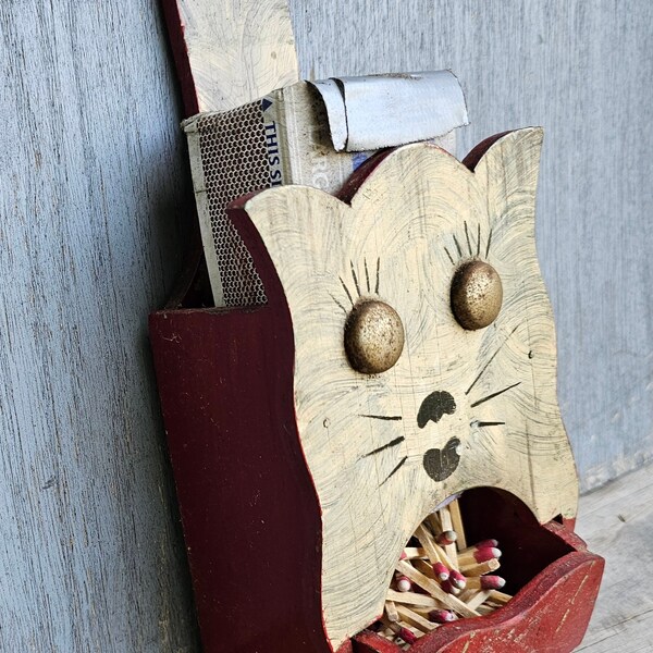 Wooden Match Holder - Etsy