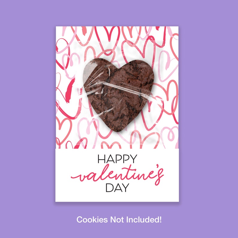 Printable Cookie Card, Valentines DIY Cookie Kit, Cookie Run ...