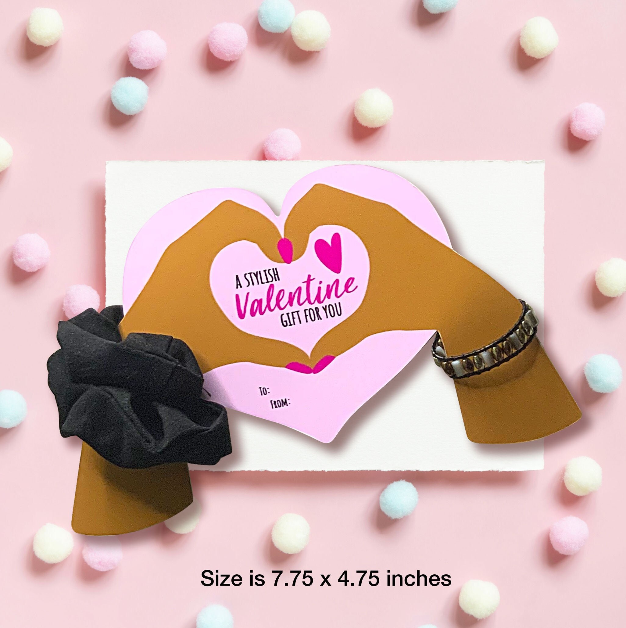 Valentine Scrunchie Printable, INSTANT Download, Kids Valentine, Girl ...