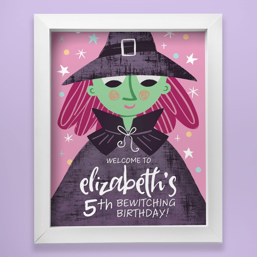 Pastel Witch Welcome Sign, Custom Halloween Sign, DIY Halloween Decor ...