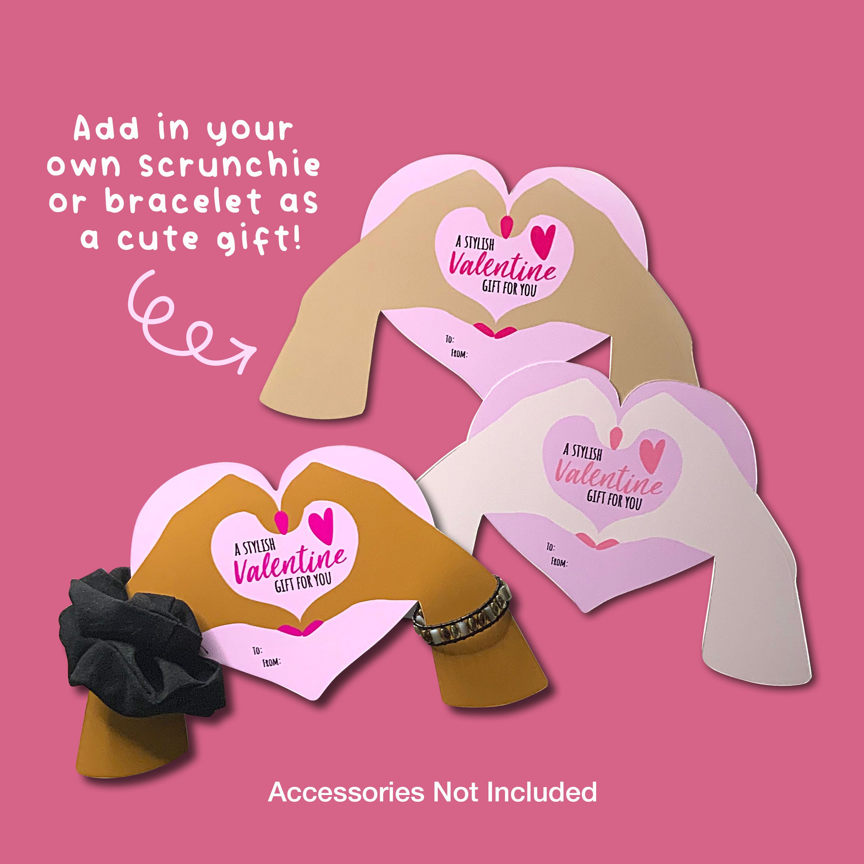 Valentine Scrunchie Printable, INSTANT Download, Kids Valentine, Girl ...