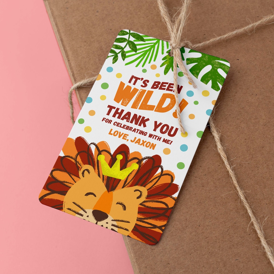Lion Thank You Tagbirthday Favor Tagcustom Thank - Etsy