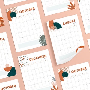 2024 Calendar Printable Boho Calendar Desk Calendar Monthly Do It ...