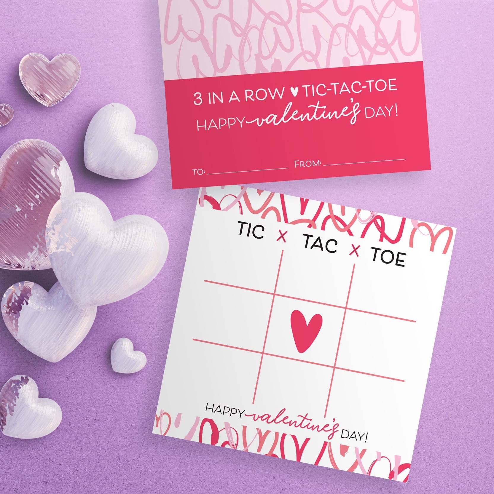 Valentine's Day Tic Tac Toe Printables, Valentine Tic Tac Toe Game Card ...