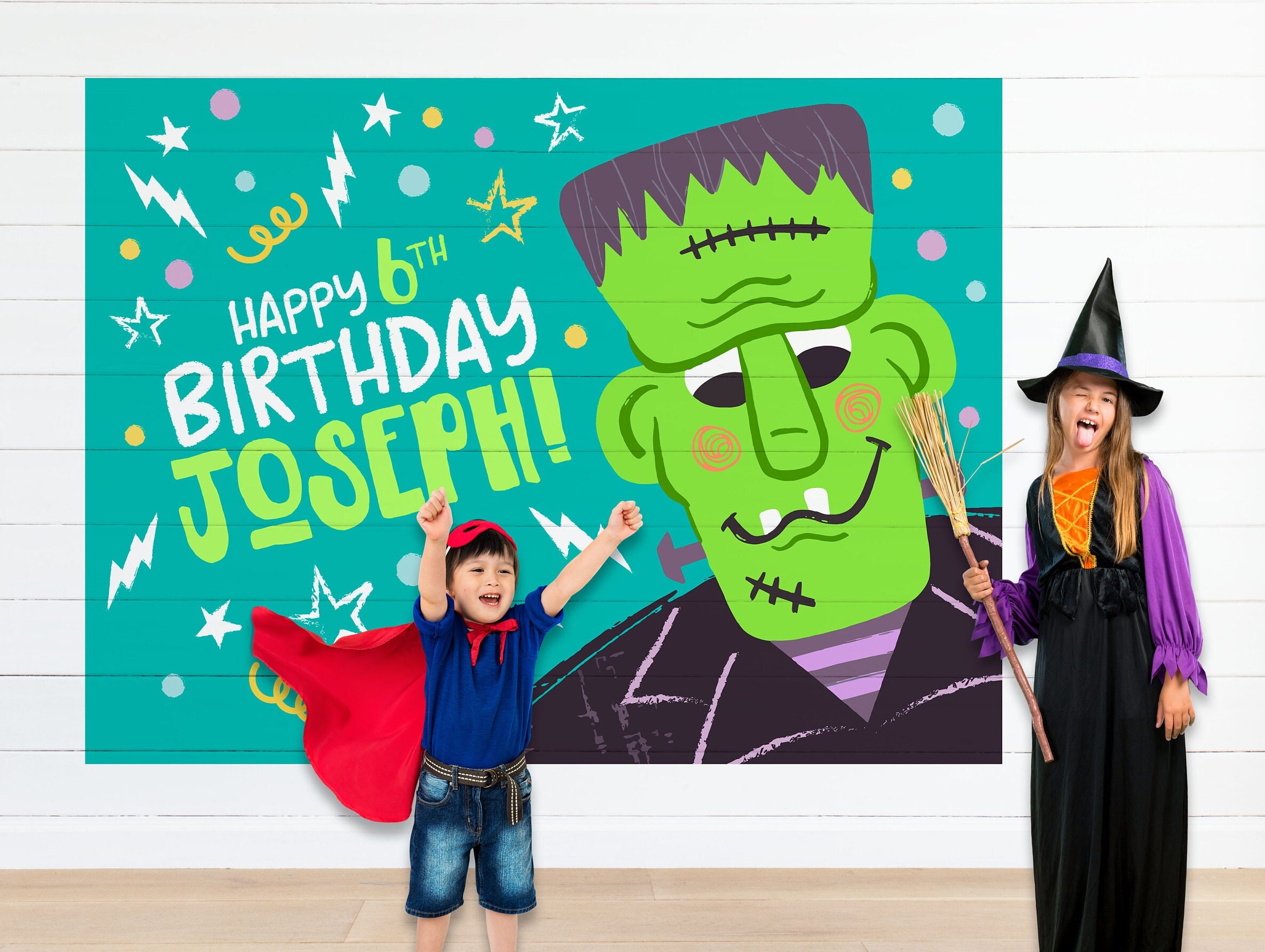 Young Frankenstein Party Backdrop, Custom Backdrop, Frankenstein ...