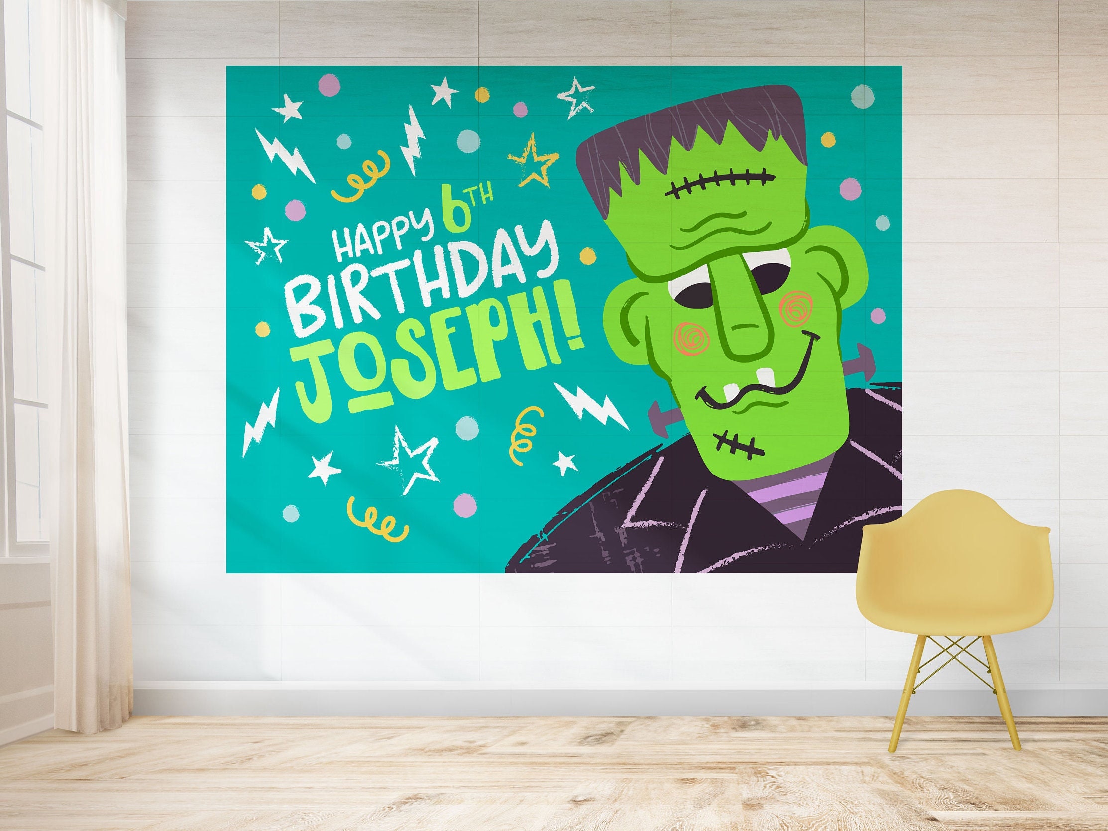 Young Frankenstein Party Backdrop, Custom Backdrop, Frankenstein ...