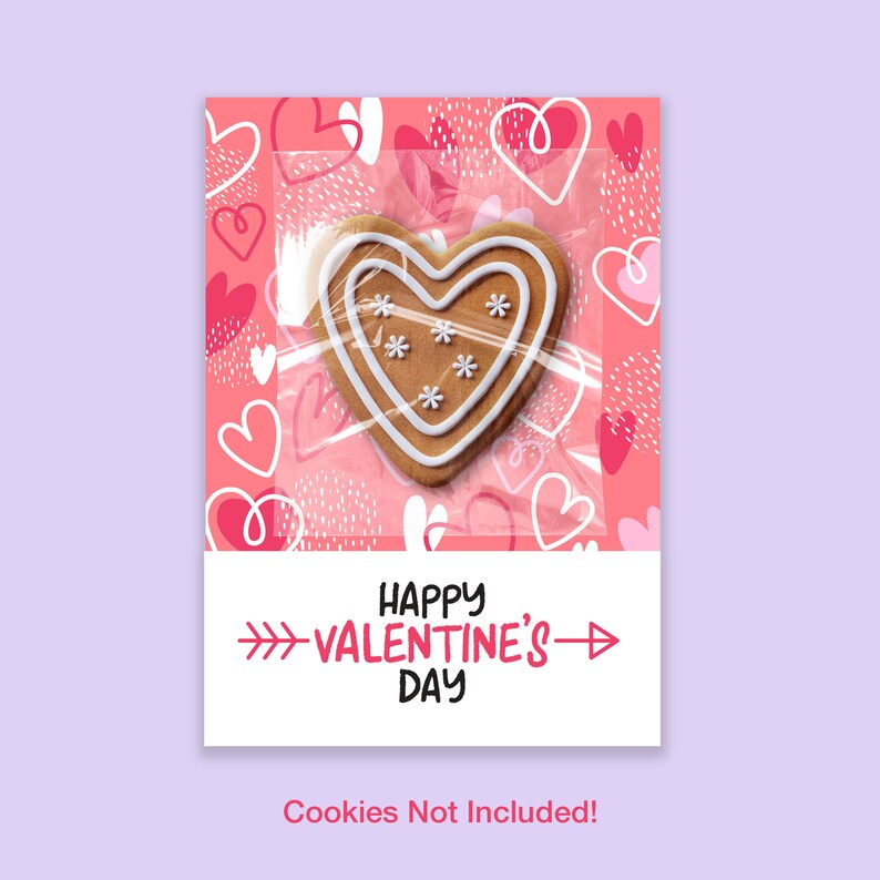 Printable Cookie Card, Valentines DIY Cookie Kit, Cookie Run ...