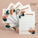 2024 Calendar Printable Boho Calendar Desk Calendar Monthly Do It ...